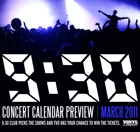 TVD’s 9:30 Club March Concert Calendar Preview